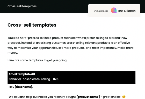 Cross-selling email templates | Free download