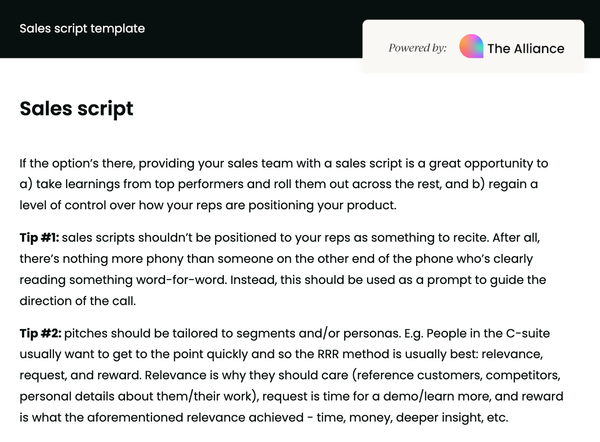 Sales script template | Free download